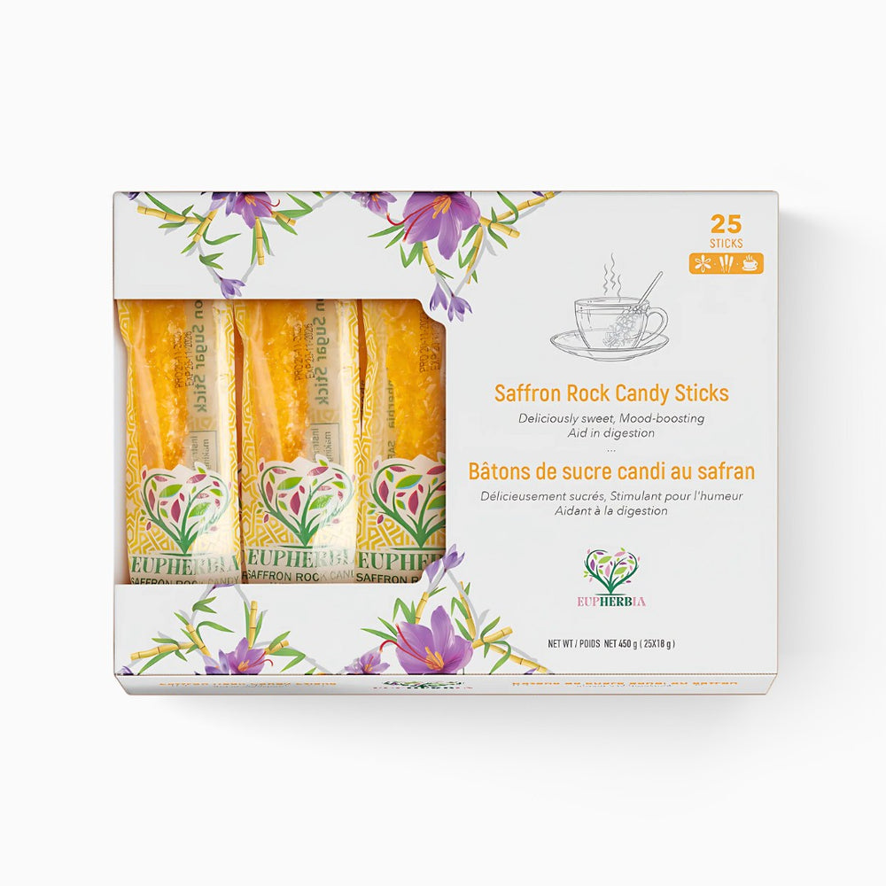 Saffron Rock Candy Sticks
